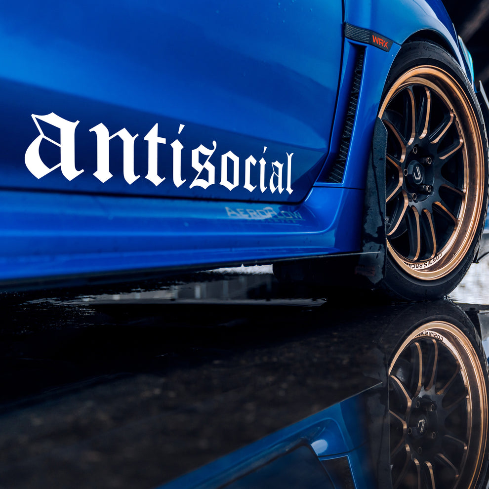 Antisocial Vehicle Vinyl Decal – JDM Style Car Sticker for Tuners, Mod ...