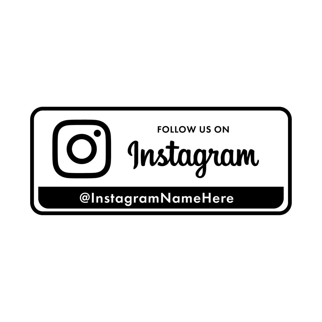 Custom Instagram Handle Window Decal – ‘Follow Us on Instagram’ Vinyl ...